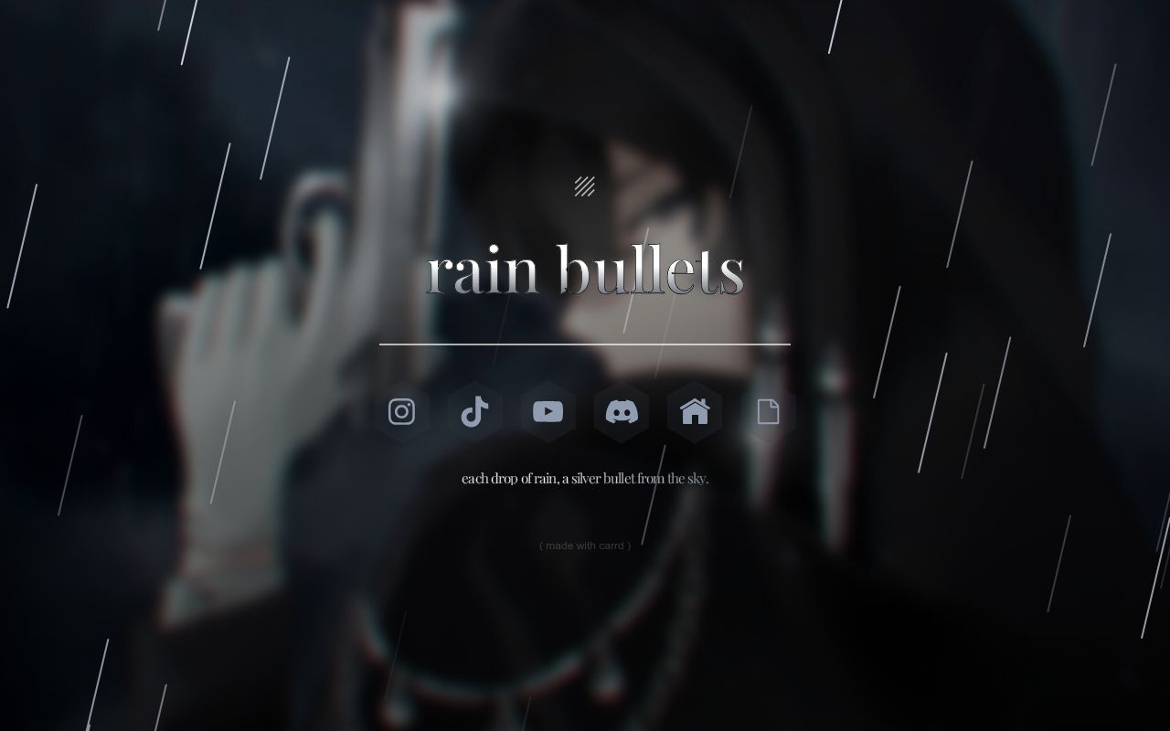 rain bullets — : ̗̀ ⁍